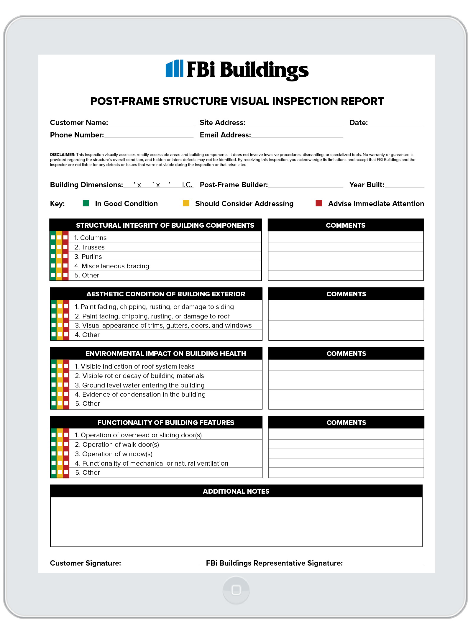 Post-Frame Structure Visual Inspection Report | FBi Buildings
